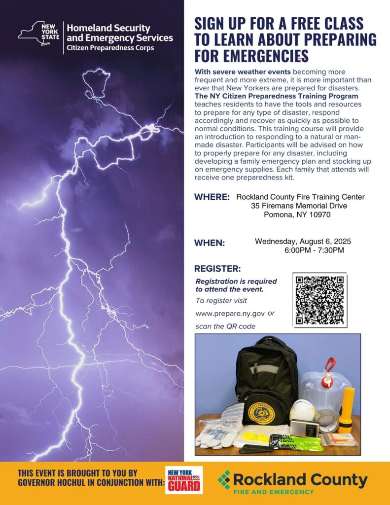 Free Disaster Preparedness Training in Rockland County – Get a Family ...